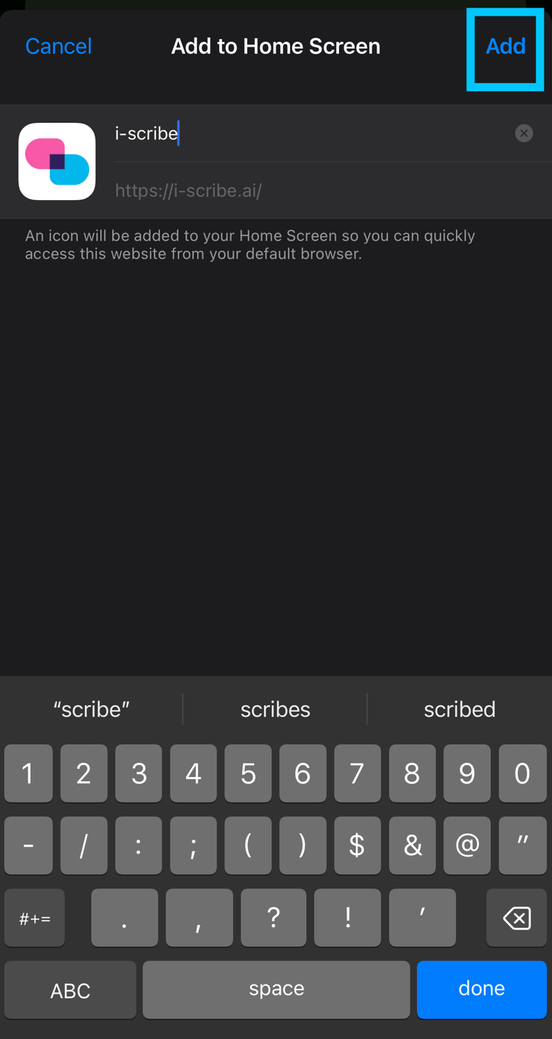 How to install i-scribe on your mobile device
