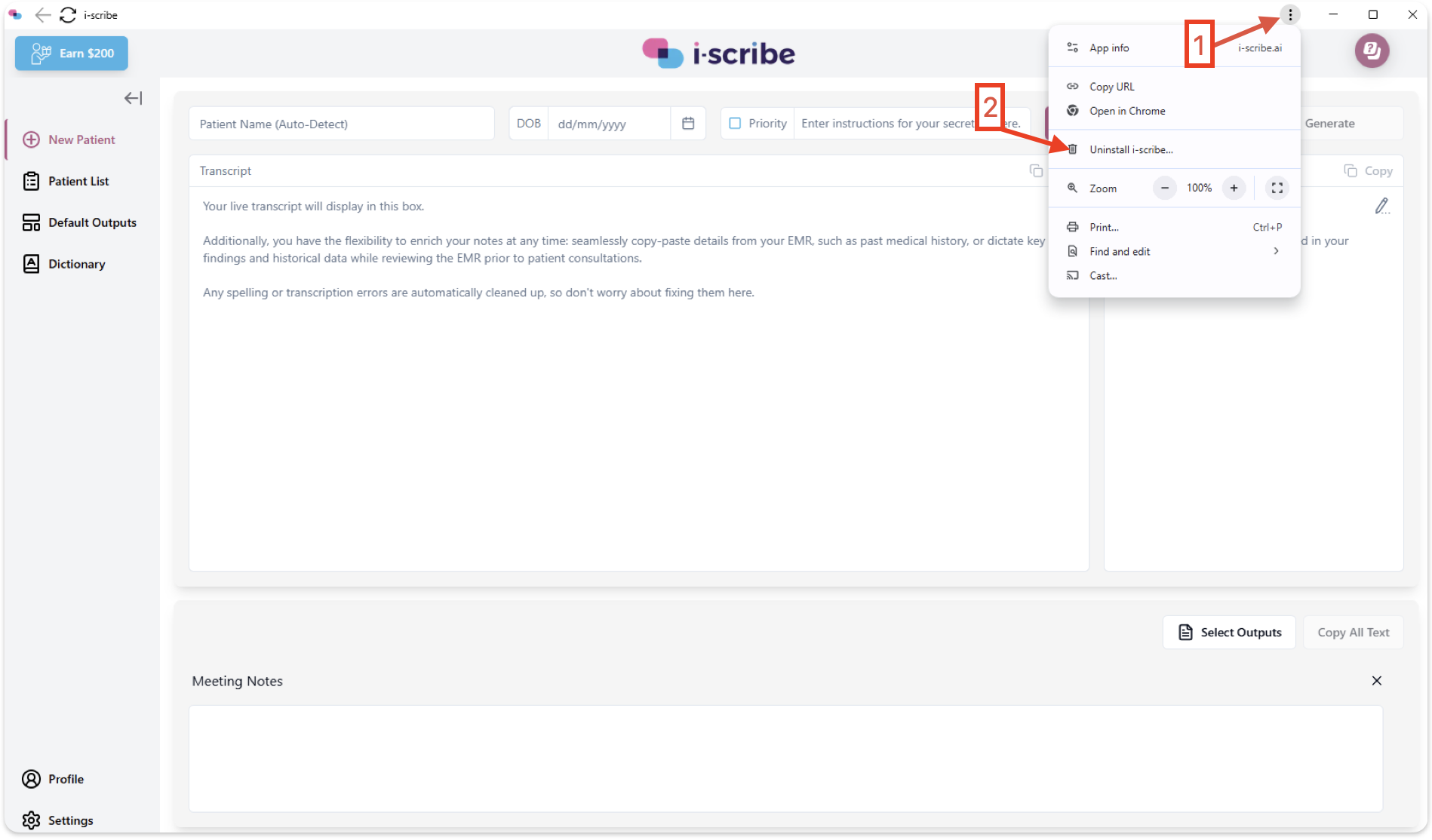 How to Remove The i-scribe Shortcut